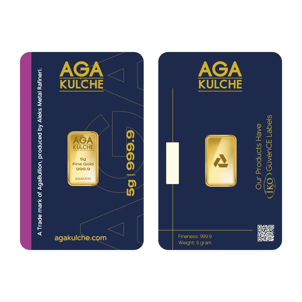 5 Gram Gold Bar- AGA KULCHE .9999 - Bullion Trading LLC