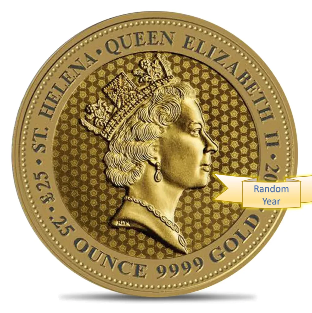 1/4 oz Gold St Helena Rose Guinea Coin | Bullion Trading LLC
